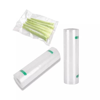 China Printed Textured Vacuum Sealer Bags Rolls Freezer Food PE Vacuum Pouches for sale