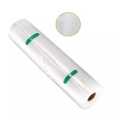 China OEM Nylon Textured Vacuum Sealer Plastic Bags Food Saver Roll Custom Length for sale