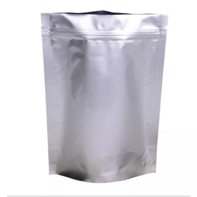 China Silver Aluminium Foil Food Save Mylar Metallic Resealable Foil Zipper Lock Pouches for sale