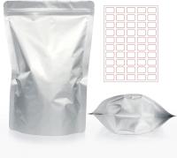 China Sliver Heat Sealable Food Storage Mylar Bags With Oxygen Absorbers Sticker Labels for sale