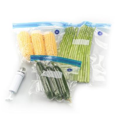 China Sous Vide Bags Transparent Resealable Zipper Food Bags Seafood Bags for sale