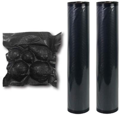 China PA PE Black Food Freshness Storage Clear Embossed Sealer Roll Packaging embossed vacuum bag for sale