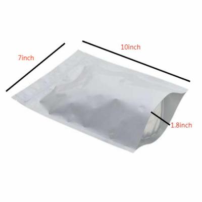 China Stand-Up Resealable Heat Seal Bags Frosted Silver Foil Sealed Bags for sale