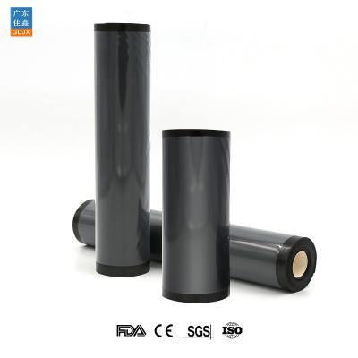 China Custom Printing Plastic Black Vacuum Seal Rolls Embossed Resealable Vacuum Sealer Bags for sale