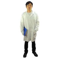 China Cleanroom Lab Blue White Static Dissipative ESD Smock for sale