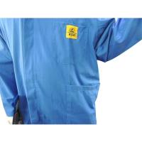 China Cleanroom Lab Blue White Static Dissipative ESD Smock for sale