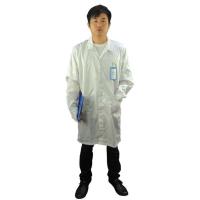 China Cleanroom Lab Blue White Static Dissipative ESD Smock for sale
