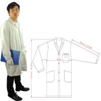 China Cleanroom Lab Blue White Static Dissipative ESD Smock for sale
