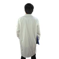 China Cleanroom Lab Blue White Static Dissipative ESD Smock for sale