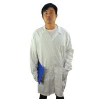 China Cleanroom Lab Blue White Static Dissipative ESD Smock for sale