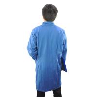 China Cleanroom Lab Blue White Static Dissipative ESD Smock for sale