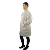 China CE SGS 98% Polyester 2% Conductive Carbon Fibre ESD Lab Coat for sale