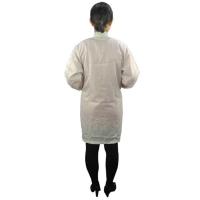 China CE SGS 98% Polyester 2% Conductive Carbon Fibre ESD Lab Coat for sale