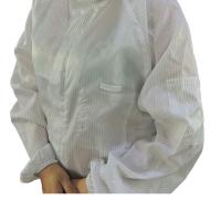 China ESD Cleanroom Coverall with Cap and Mask 98% Polyester 2% Conductive Carbon Fiber EN 61340-5-1 for sale