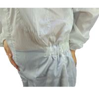 China ESD Cleanroom Coverall with Cap and Mask 98% Polyester 2% Conductive Carbon Fiber EN 61340-5-1 for sale
