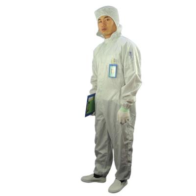 China 2.5mm Grid 98% 99% Polyester Antistatic ESD Coverall for sale