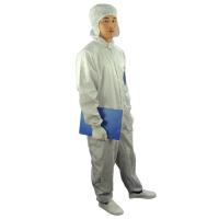 China 2.5mm Grid 98% 99% Polyester Antistatic ESD Coverall for sale
