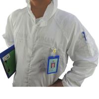 China 2.5mm Grid 98% 99% Polyester Antistatic ESD Coverall for sale