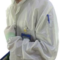 China 2.5mm Grid 98% 99% Polyester Antistatic ESD Coverall for sale