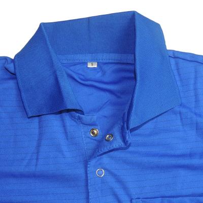 China EPA Lab EN 61340 10E8 Ohm 150 G Blue ESD Smock for sale