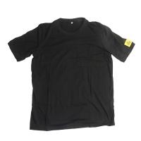 China ESD Polo Shirt 80 Washes Black Antistatic Cotton Polyester EN 61340-5-1 for sale