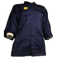 China Navy Blue Unisex Supervisor Manger 220g ESD Smock for sale