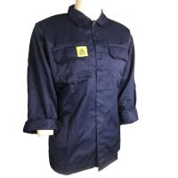 China Navy Blue Unisex Supervisor Manger 220g ESD Smock for sale
