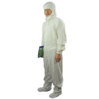 China 98% Cotton Antistatic Coveralls ESD Smock 100D Dust Proof Cleanroom Workwear 130g for sale