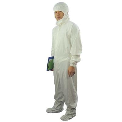 China 98% Cotton Antistatic Coveralls ESD Smock 100D Dust Proof Cleanroom Workwear 130g for sale