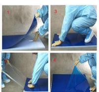 China Disposable PE Cleanroom Sticky Mat 30 or 60 Layers Blue White Grey for Dust Control for sale