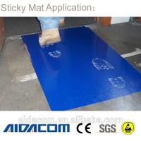 China Cleanroom ESD Disposable Sticky Mat 30 Sheets 18x36 Inch Blue White Grey for sale