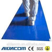 China Cleanroom ESD Disposable Sticky Mat 30 Sheets 18x36 Inch Blue White Grey for sale