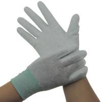 China ESD Antistatic PU Coated Nylon Gloves 300g Carbon Fiber Cleanroom Gloves for sale