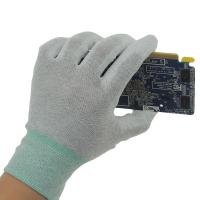 China ESD Antistatic PU Coated Nylon Gloves 300g Carbon Fiber Cleanroom Gloves for sale