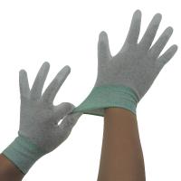 China ESD Antistatic PU Coated Nylon Gloves 300g Carbon Fiber Cleanroom Gloves for sale