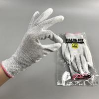 China PU Coated Palm Stretchable S M L Antistatic Control working Glove for sale
