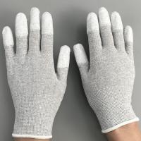 China ESD Antistatic Safety Gloves PU Palm Coated Nylon Carbon Fiber 106-108 Ohm S-XXL for sale