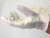 China Non Slip Striped Dotted 0.1s Static Decay ESD Gloves for sale