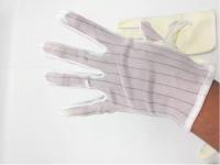 China Non Slip Striped Dotted 0.1s Static Decay ESD Gloves for sale