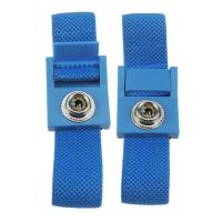 China PA6 Plastic Buckle ESD Wrist Strap 4mm Snap Conductive Fiber 1.8m Coil Cord for sale
