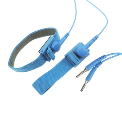 China 10ft Long 10mm Snap 2.4 Meter Coil ESD Wrist Straps for sale