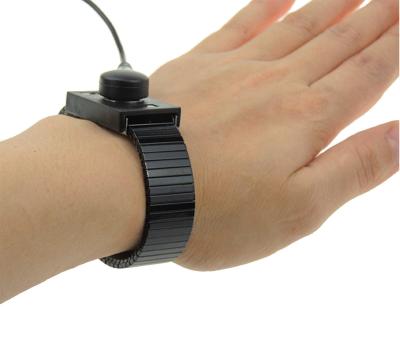 China Anti Allergic 6'' Cable Adjustable 2*21cm Band Electrostatic Wrist Strap for sale