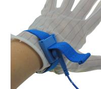 China Anti Allergic 6'' Cable Adjustable 2*21cm Band Electrostatic Wrist Strap for sale