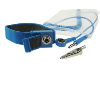 China ESD Conductive Wrist Straps 1.8M Coil Cord 1MΩ Resistance Anti Static Grounding for sale