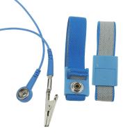 China ESD Wrist Strap 1.8M Coil Cord Anti Static Wrist Band for Electronics Cleanroom for sale
