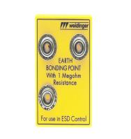 China Yellow ABS 220V 1 Megohm Resistance  Earth Bonding Plug for sale