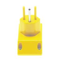 China Yellow ABS 220V 1 Megohm Resistance  Earth Bonding Plug for sale