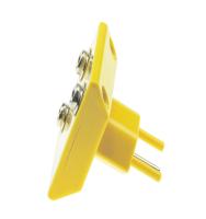 China Yellow ABS 220V 1 Megohm Resistance  Earth Bonding Plug for sale
