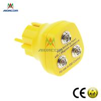 China ESD Plastic EU Earth Bonding Plug 3x10mm Stud 1M Resistor CE Certified for sale