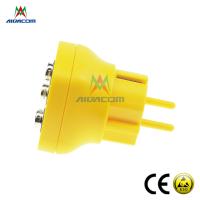 China ESD Plastic EU Earth Bonding Plug 3x10mm Stud 1M Resistor CE Certified for sale